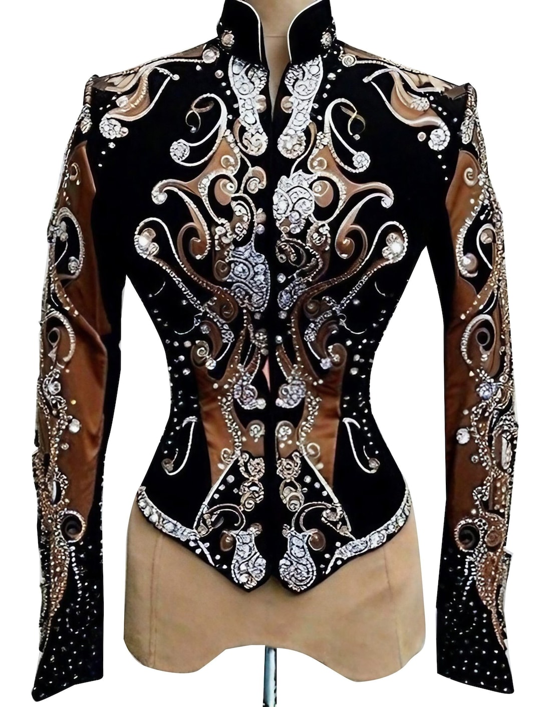 Custom Western Showmanship Jacket: Black Base Rodeo Queen Jacket - Etsy