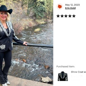 Show Coat With Two Front Pocket, Western Show Coat for Women, Western ...