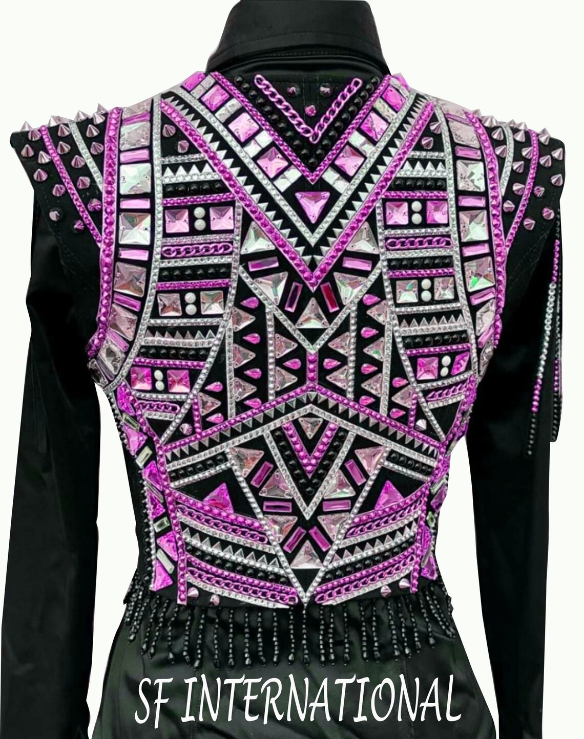 Black Shirt+purple Bolero on Black Base With Silver & Blue Accents. - Etsy
