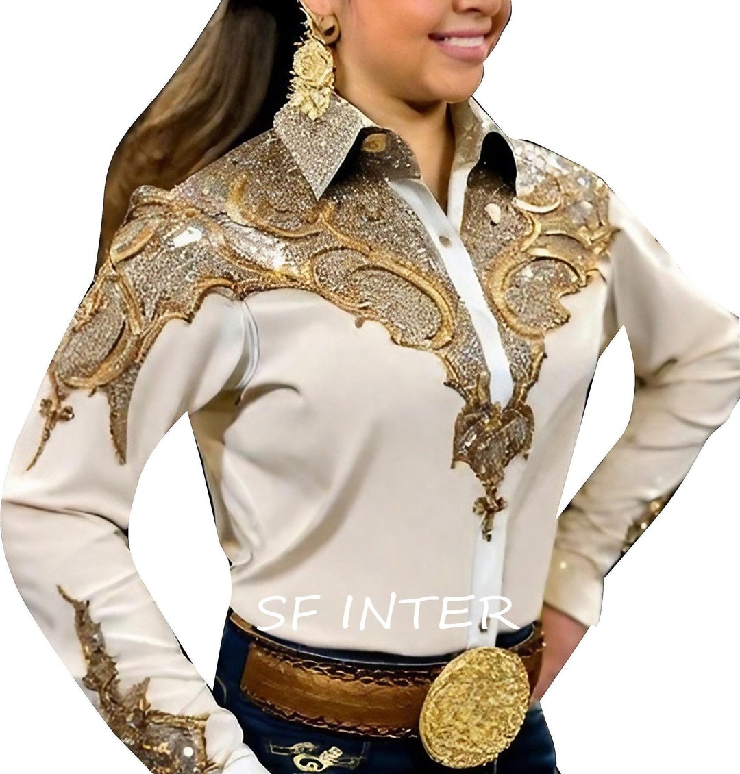 Western Show Shirt: Women's Rodeo Queen Sparkle Shirt - Etsy