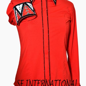 Red Western Show Shirt for Women Rail Shirt Western Show - Etsy