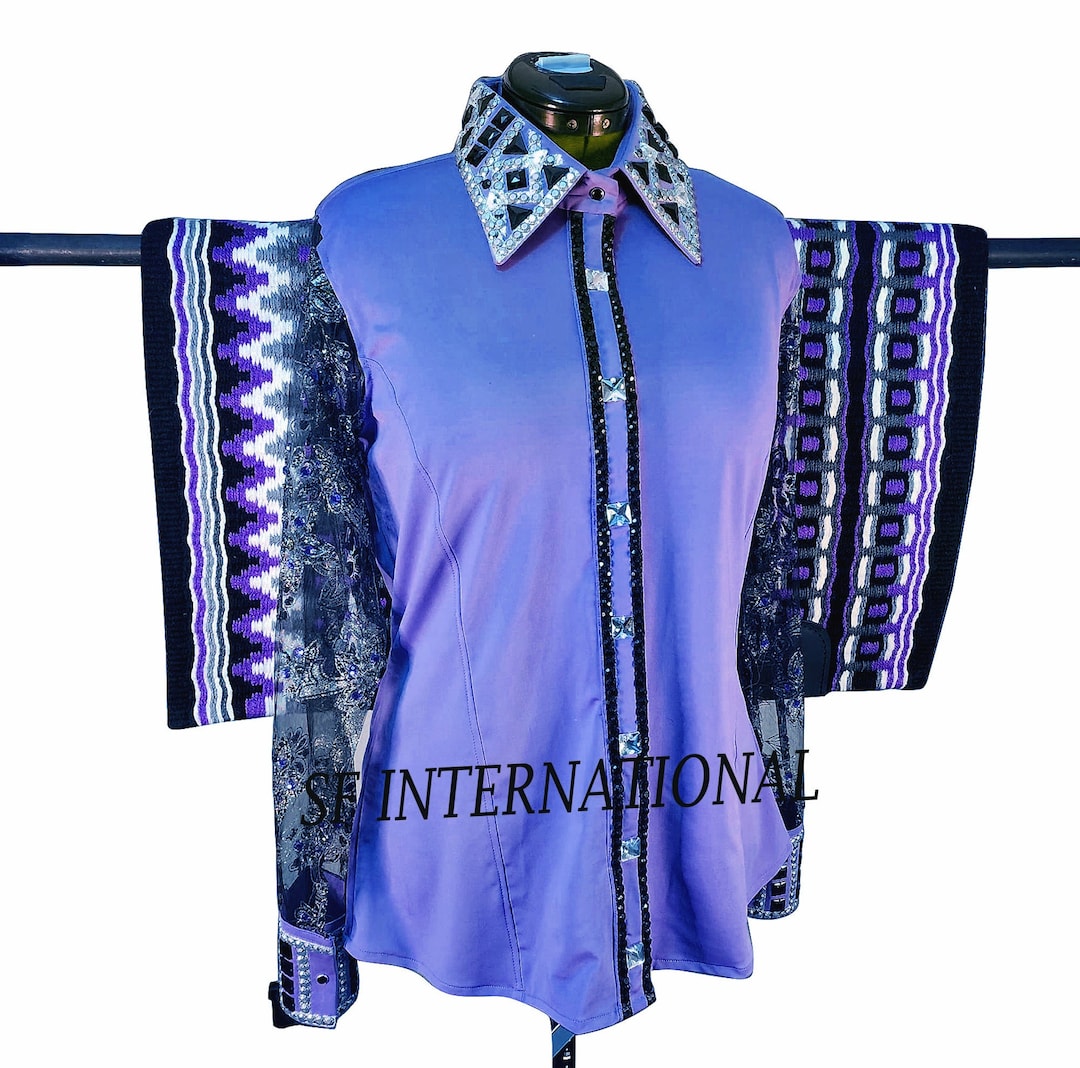 Western Show Shirt & Pad: Lycra Shimmer, Crystal Accents - Etsy