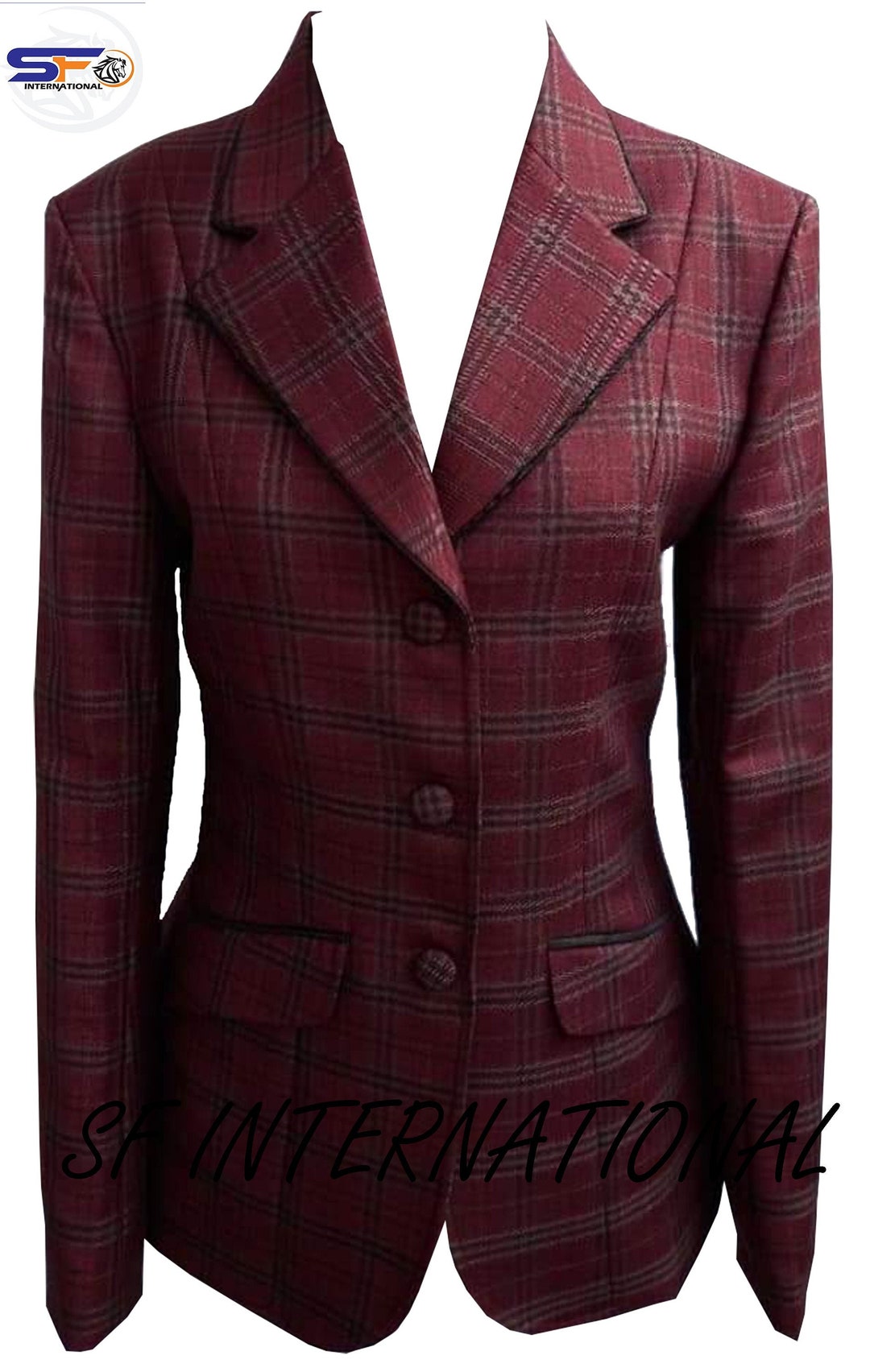 Vintage Plaid Riding Jacket: English Hunter Show Coat - Etsy