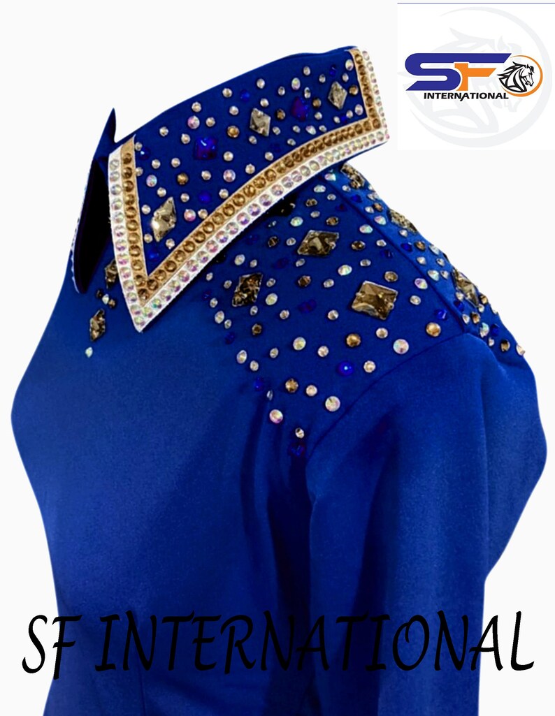 Western Custom Show Shirt Western Show Shirt Royal Blue Show - Etsy