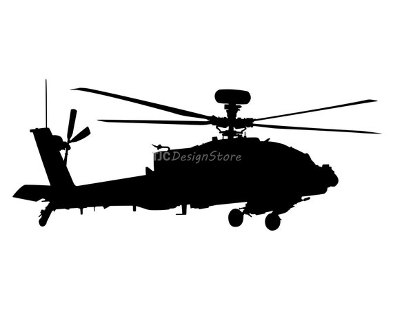 AH-64D Apache SVG Image DXF Png Helicopter Instant - Etsy UK