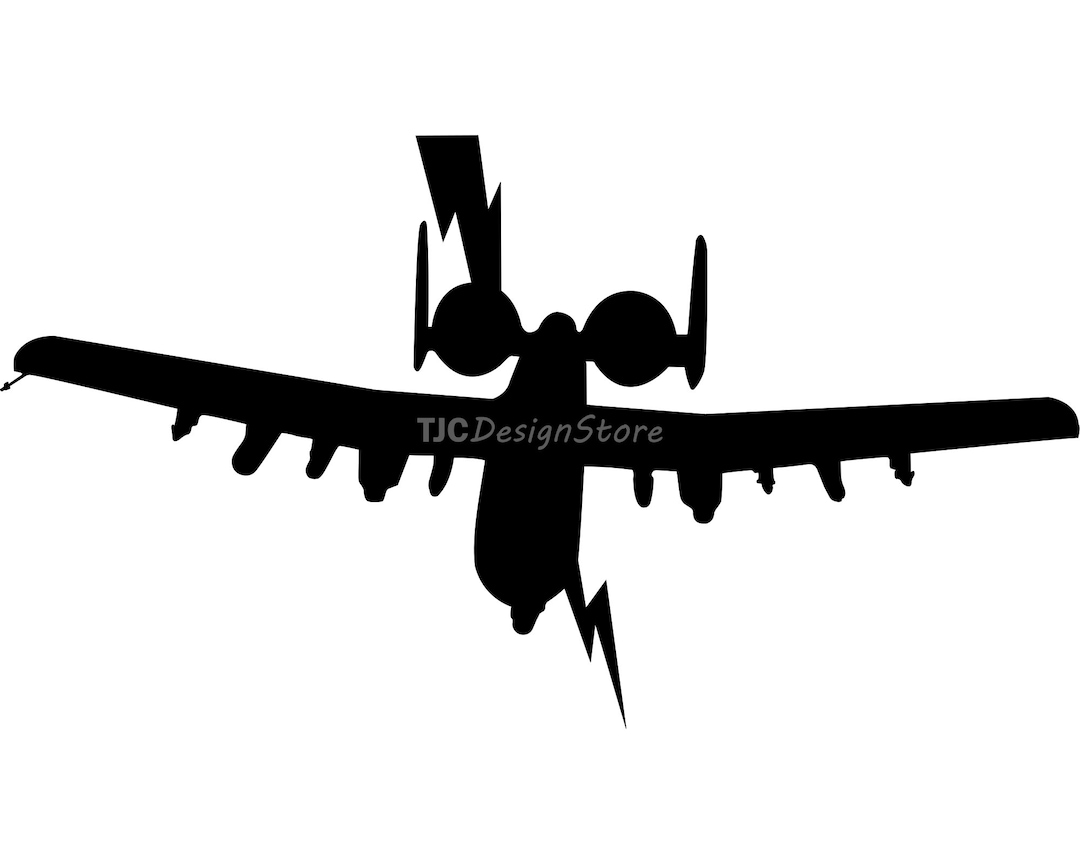 A10 Thunderbolt, SVG Image, DXF, PNG, Instant Download. - Etsy