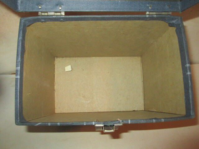 Vintage 1980s 1990s Record Box Carrying Case in Blue Jeans Pattern for ...