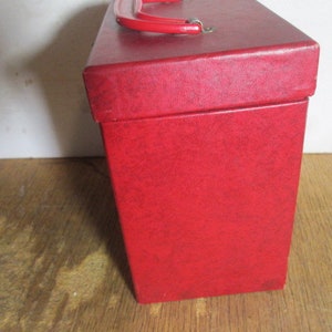 Nice Red Vintage 1950s 1960s Record Box Carrying Case Box for 7 Inch 45 ...