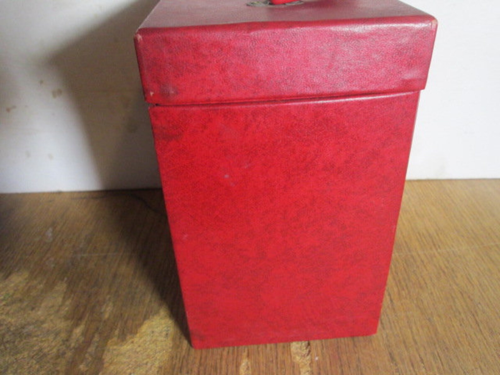 Nice Red Vintage 1950s 1960s Record Box Carrying Case Box for 7 Inch 45 ...