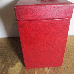 Nice Red Vintage 1950s 1960s Record Box Carrying Case Box for 7 Inch 45 ...