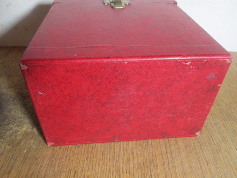 Nice Red Vintage 1950s 1960s Record Box Carrying Case Box for 7 Inch 45 ...
