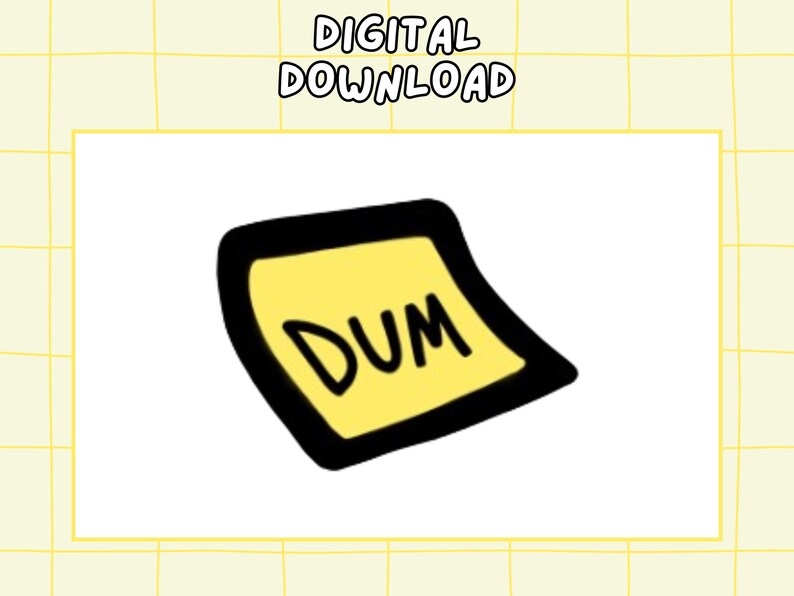 Among Us "dum" Sticky Note Channel Point Icon & Emote | All Dimensions ...