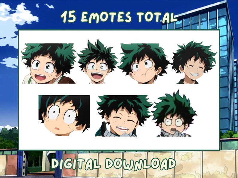 Deku Emote Pack | My Hero Academia | Digital Download - Etsy