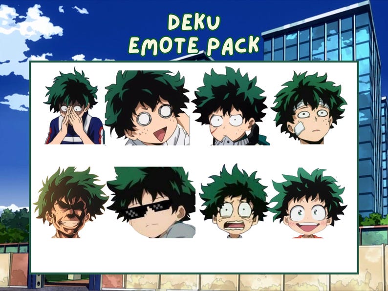 Deku Emote Pack | My Hero Academia | Digital Download - Etsy