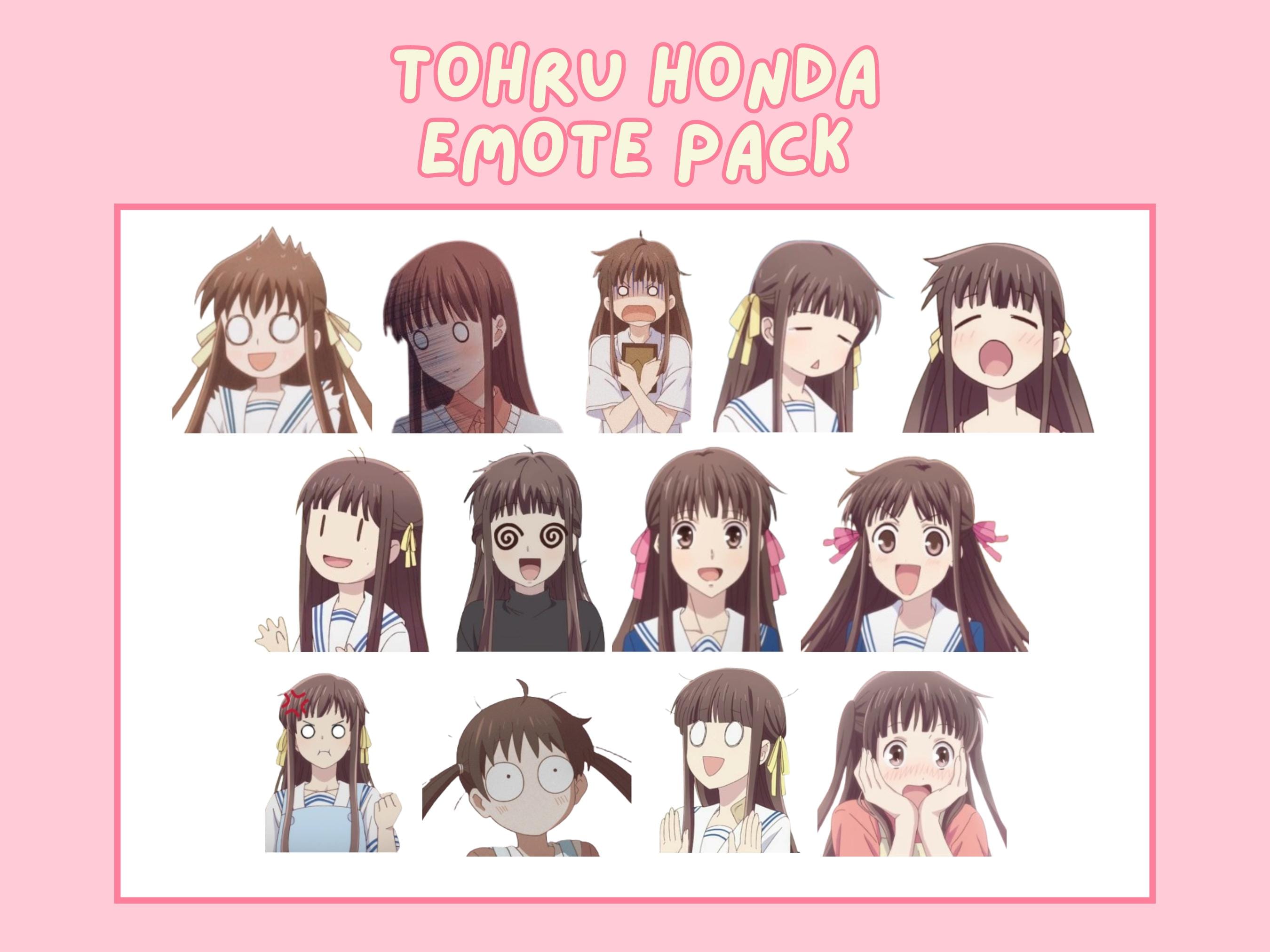 Fruits Basket Tohru Honda Twitch Emote Pack | Digital Download - Etsy
