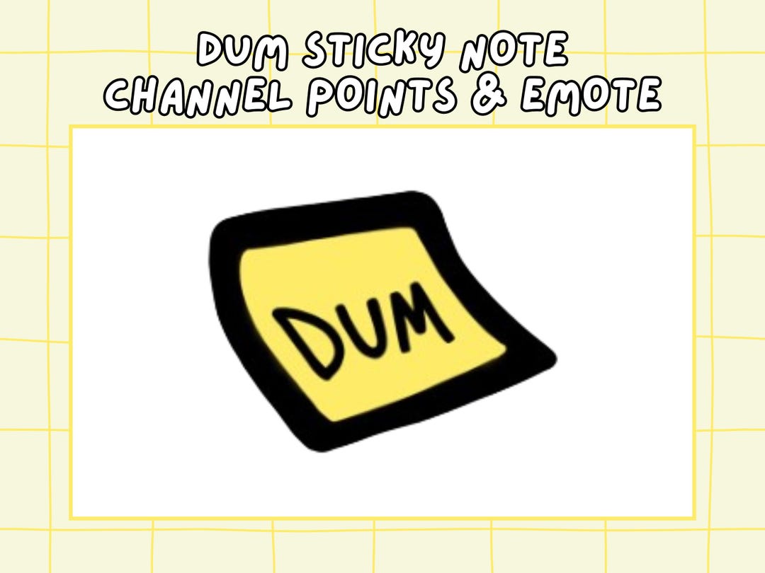 Among Us "dum" Sticky Note Channel Point Icon & Emote | All Dimensions ...
