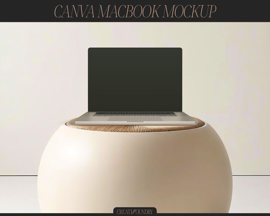 Canva MacBook Mockup Template | Laptop Device | Minimalist Elegant ...