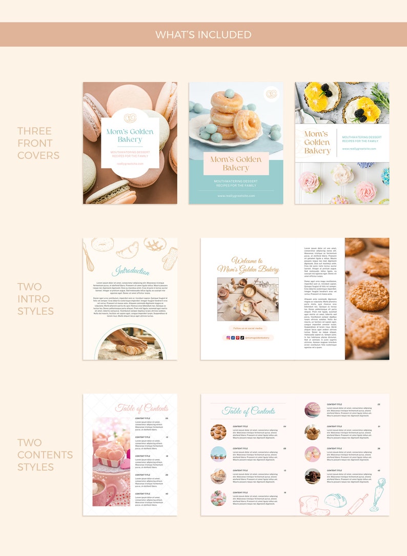 Baking Cookbook Creator Canva Templates 42 Pages US Letter - Etsy