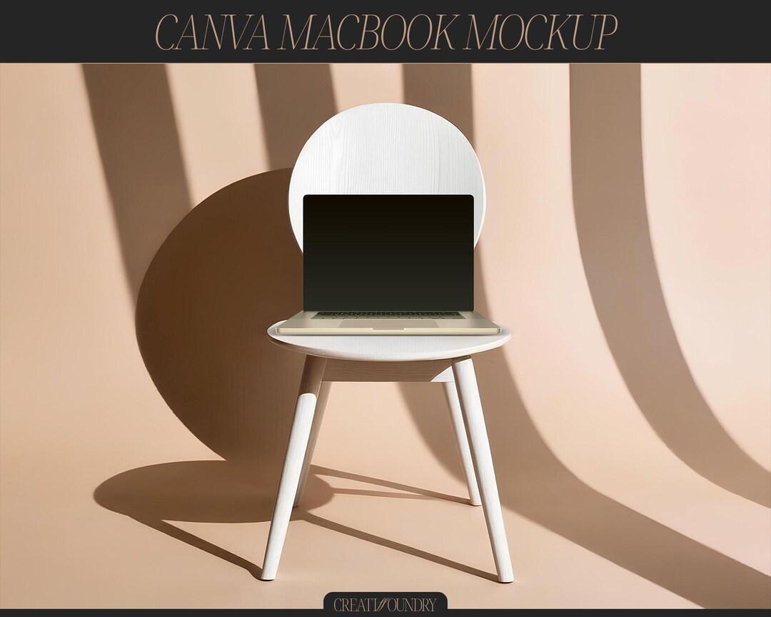 Canva MacBook Mockup Template | Laptop Device | Minimalist Elegant ...