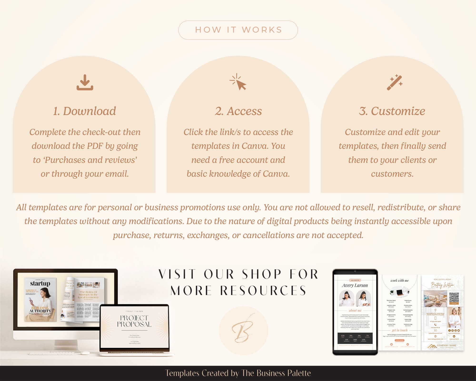 Beige Minimalist Invoice Template | Customizable in Canva | Letter & A4 ...