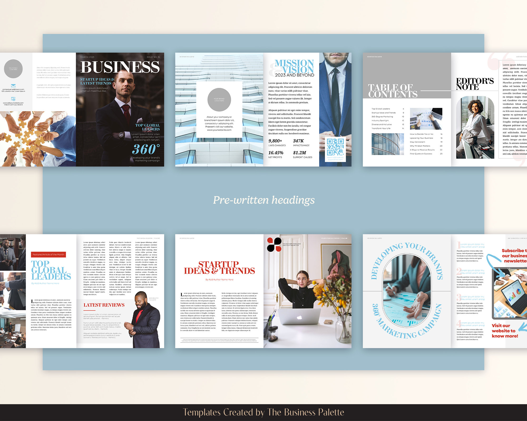 Business Magazine Volume 1 Customizable in Canva 24 Pages Template ...