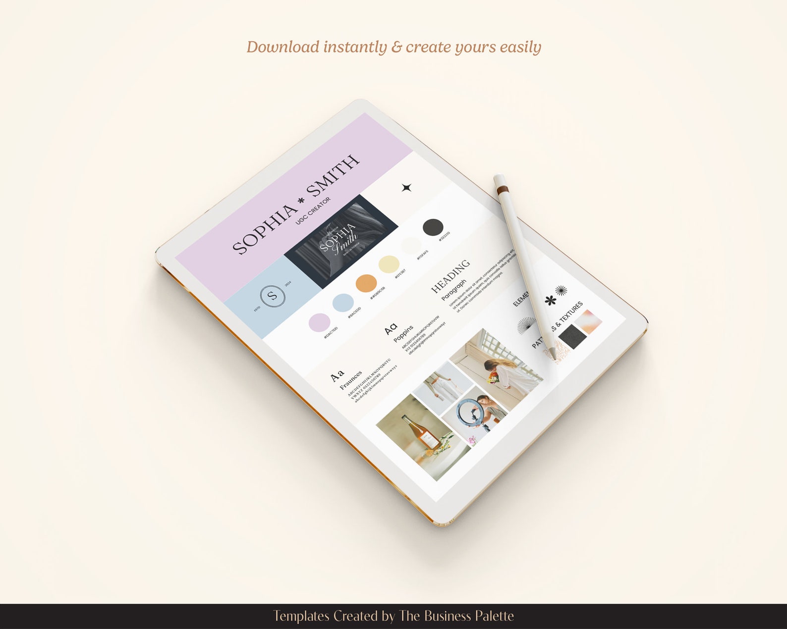 Pastel Brand Board | Canva Template | Premade Kits | Fully Customizable ...