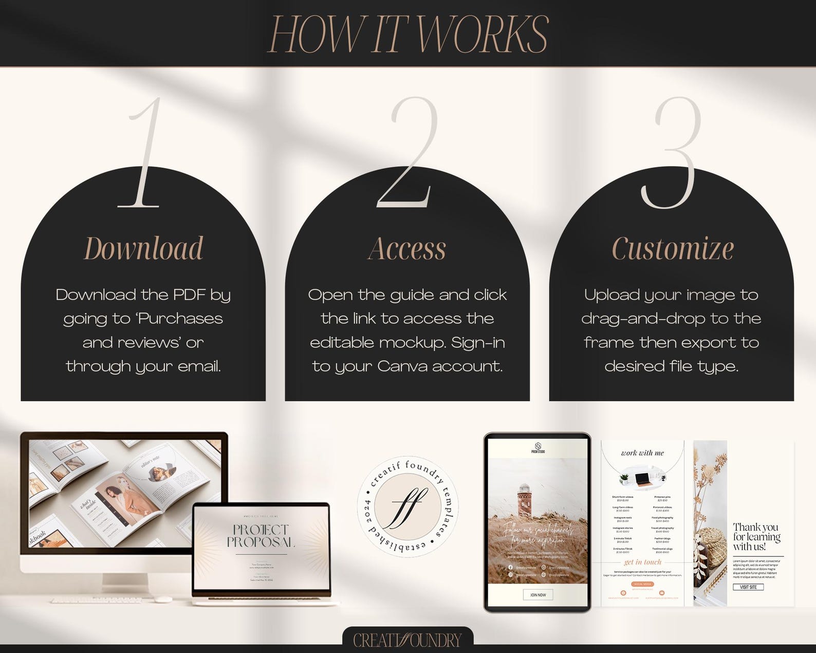 Canva MacBook Mockup Template | Laptop Device | Minimalist Elegant ...