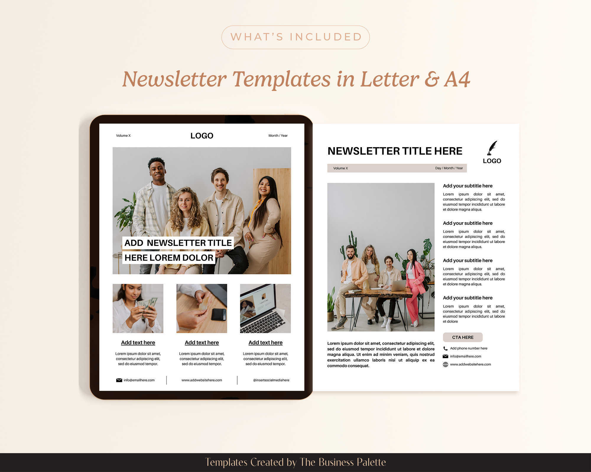 Small Business Newsletters Bundle Customizable in Canva 50 Pages ...