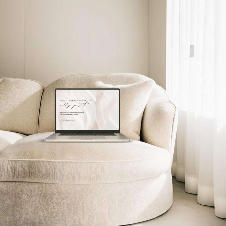 Canva MacBook Mockup Template | Elegant Laptop Device | Minimal ...