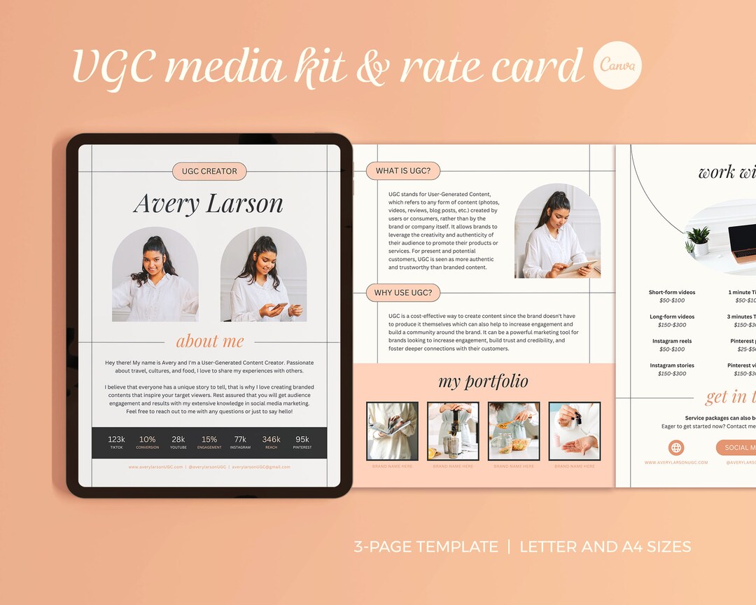 UGC Media Kit and Rate Card | Portfolio for User-generated Content ...