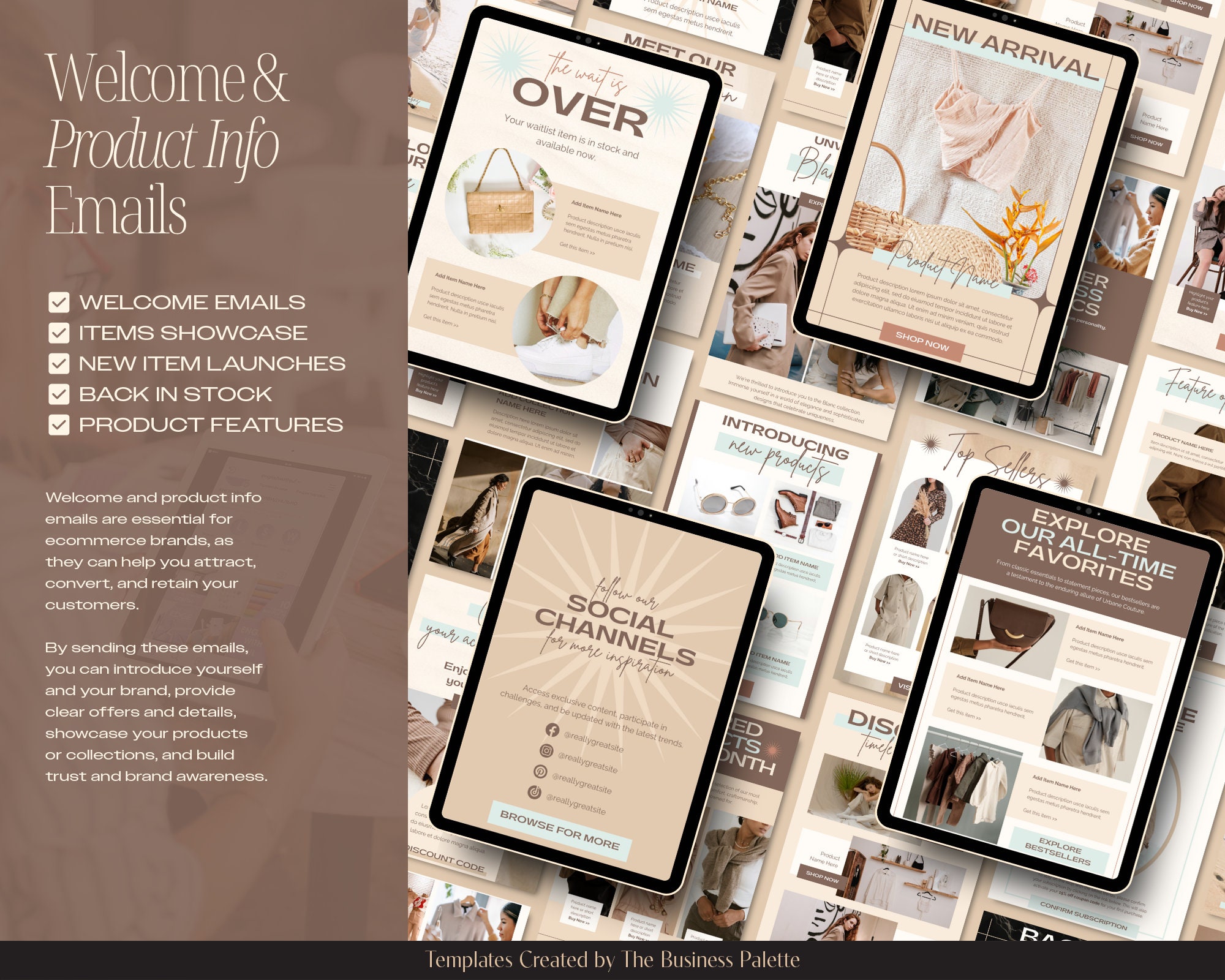 Fashion Ecommerce Email Set | 50 Canva Templates | Email Flow Creator ...