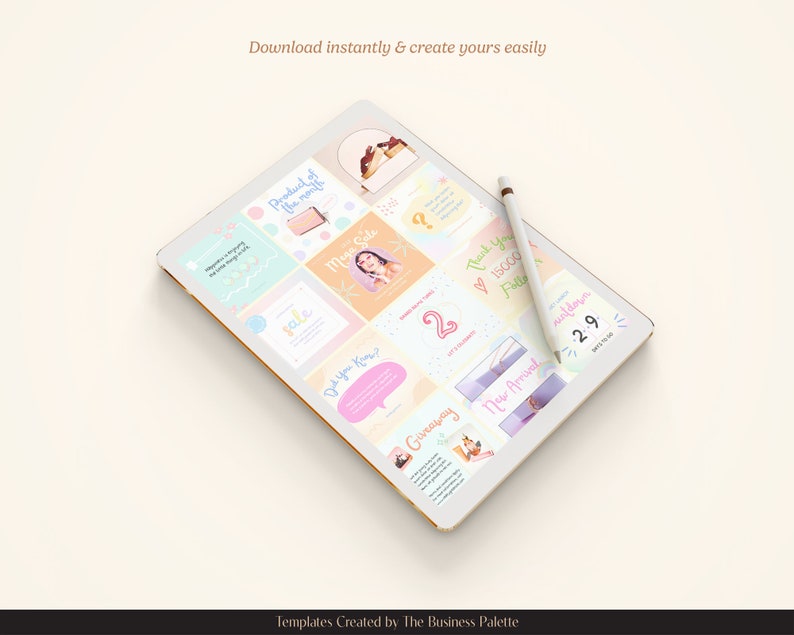 35 Pastel Instagram Posts for Boutique Businesses | Customizable in ...