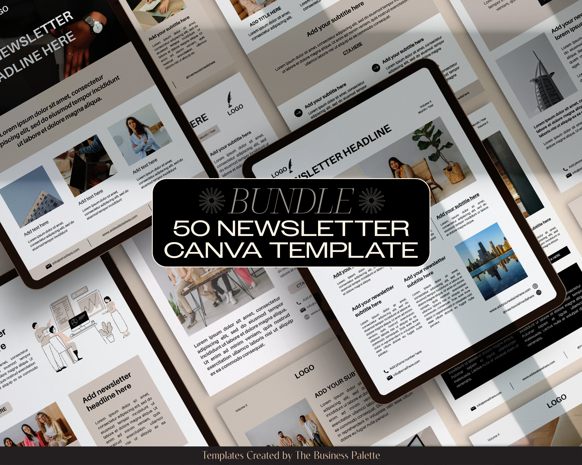 Small Business Newsletters Bundle | Customizable in Canva | 50 Pages ...