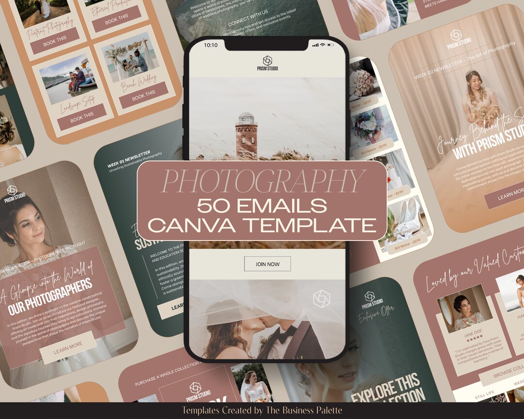 Photography Emails Set | 50 Canva Templates | Email Flow Creator ...