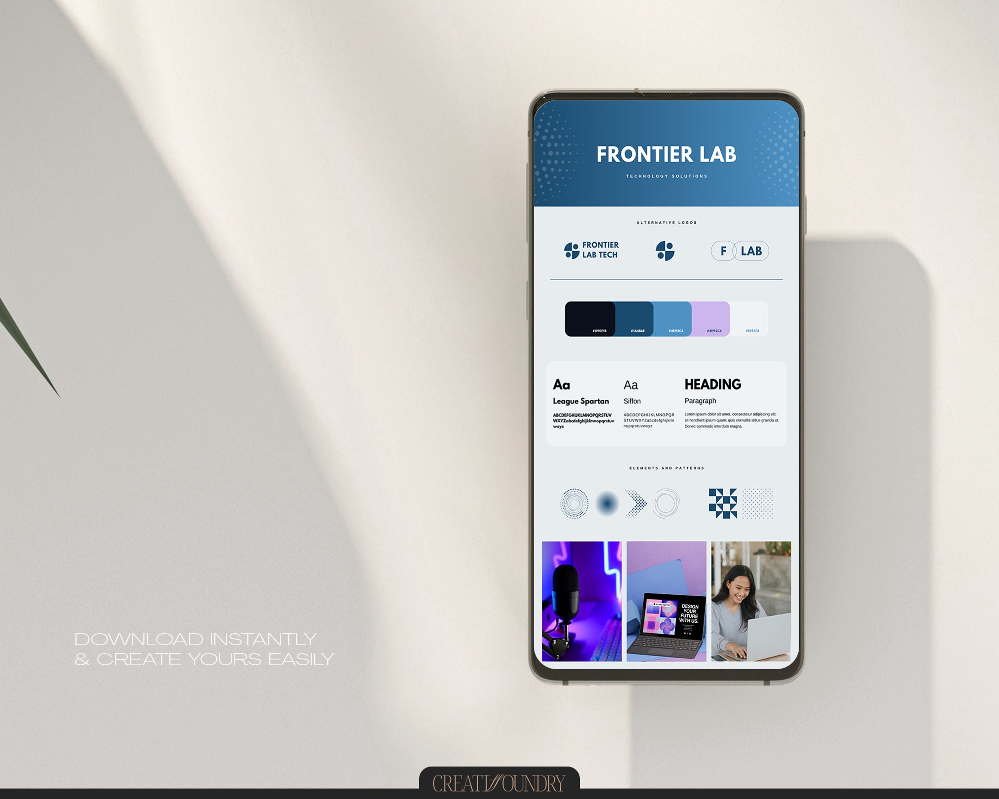 Tech & Saas Brand Board | Canva Template | Premade Branding Kit | Fully ...