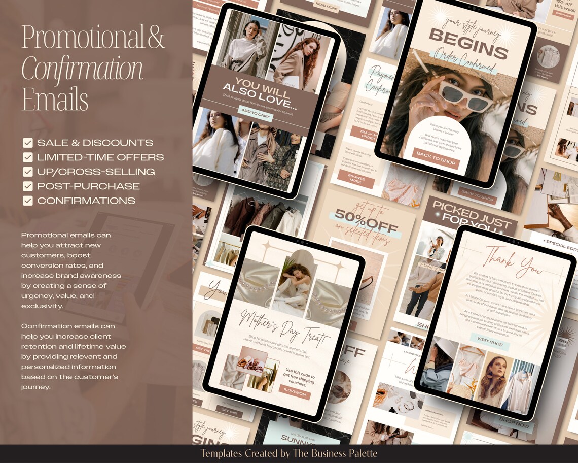 Fashion Ecommerce Email Set | 50 Canva Templates | Email Flow Creator ...
