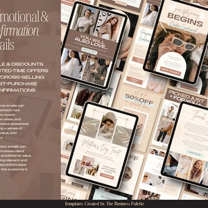 Fashion Ecommerce Email Set | 50 Canva Templates | Email Flow Creator ...