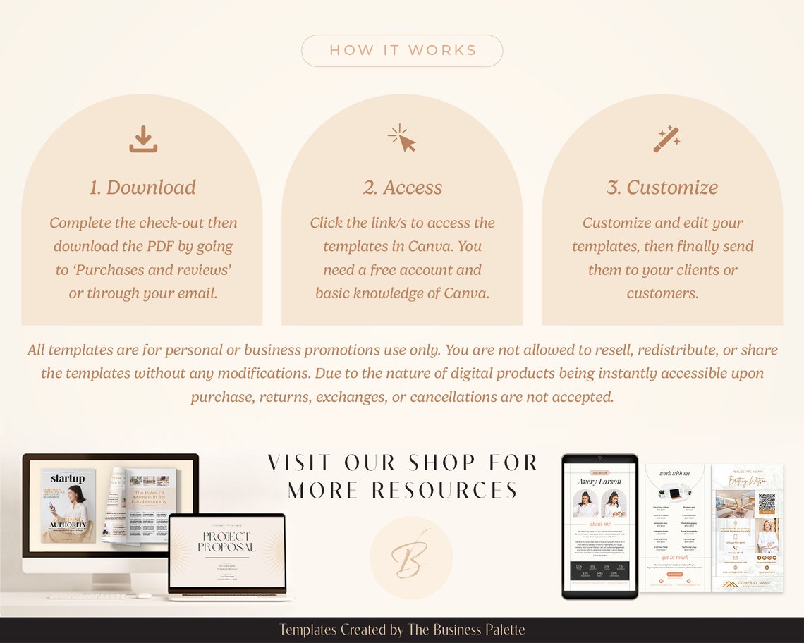 Trifold Brochure for Luxury Shops and Boutiques | Customizable in Canva ...