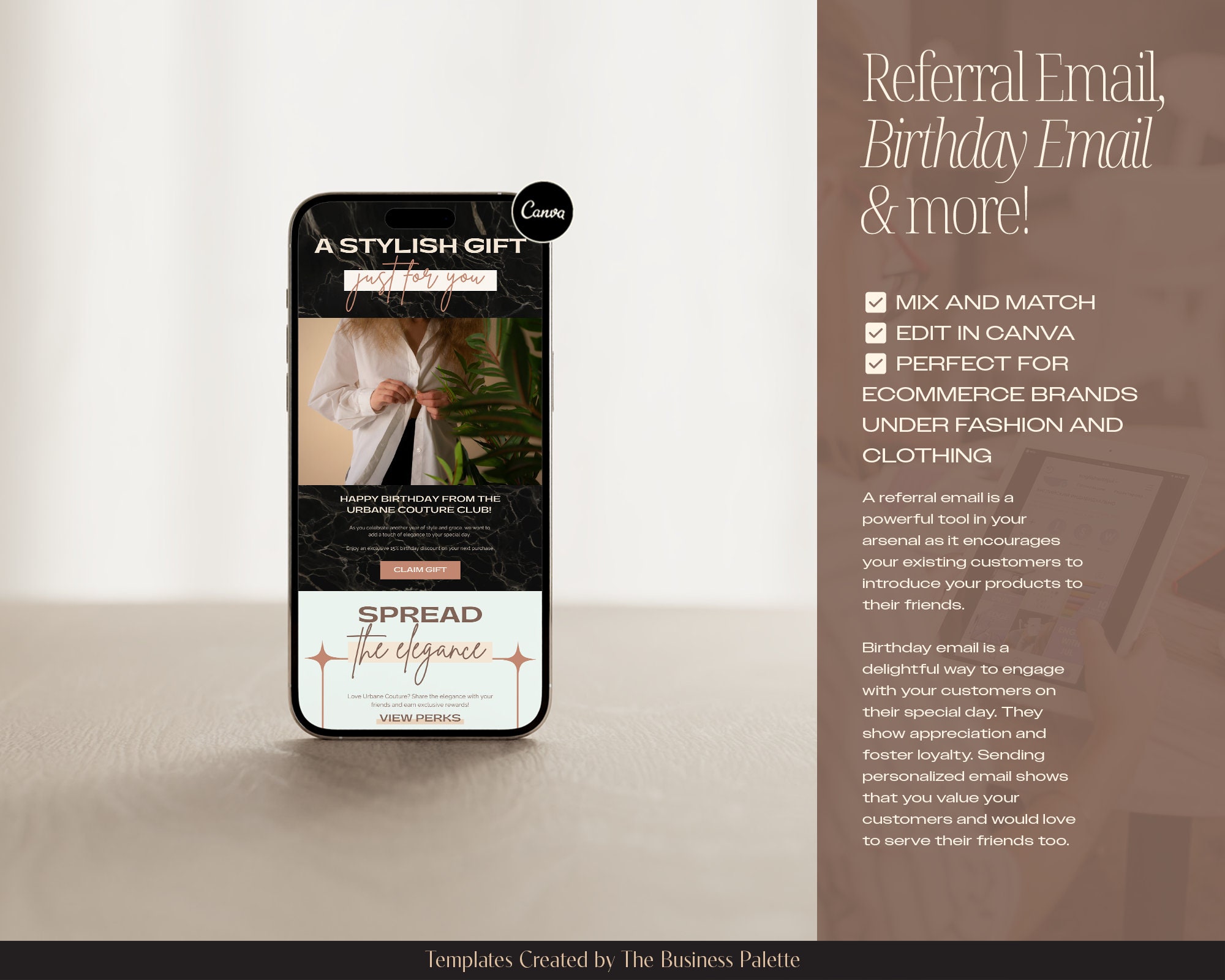 Fashion Ecommerce Email Set | 50 Canva Templates | Email Flow Creator ...