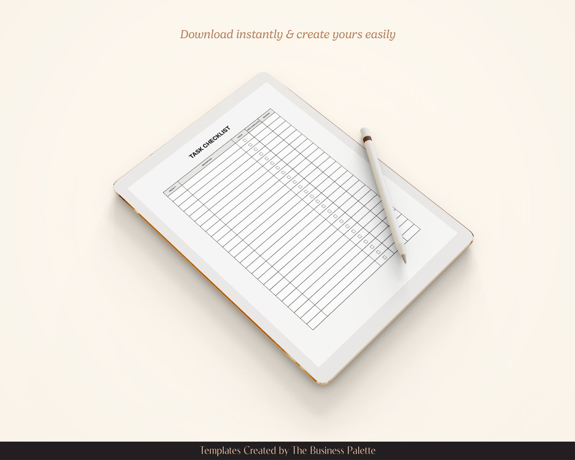 Task Checklist Template | Fillable in Adobe Acrobat | Fully ...