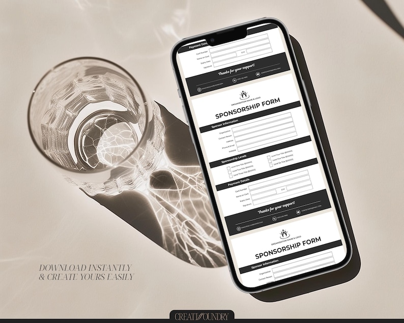 Sponsorship Form Template | Customizable in Canva | Letter & A4 ...