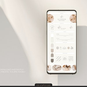 Neutral Brand Board | Canva Template | Premade Branding Kit | Fully ...