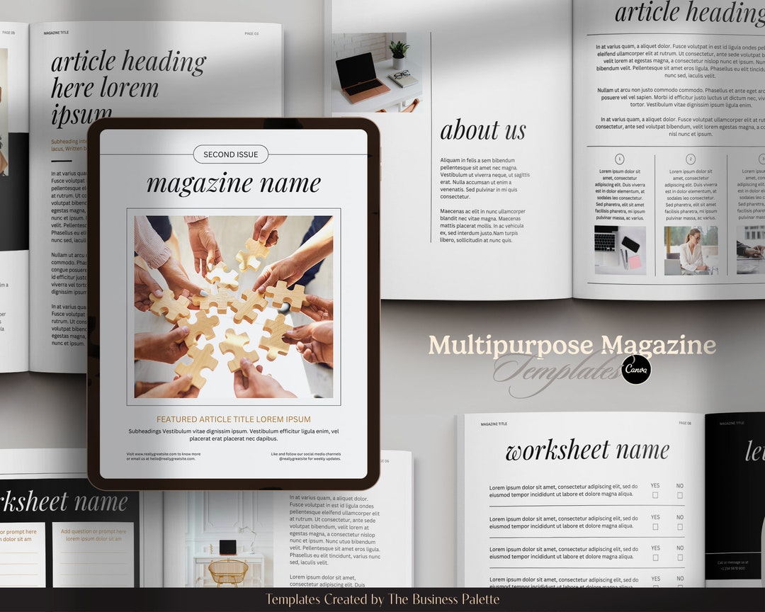 Multipurpose Magazine | Customizable in Canva | 10 Pages Template ...