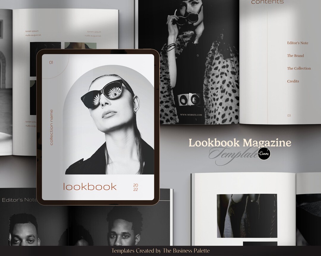 Lookbook Magazine | Customizable in Canva | 20 Pages Template | Letter ...