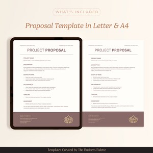Project Proposal | Customizable in Canva | Letter & A4 Sizes ...