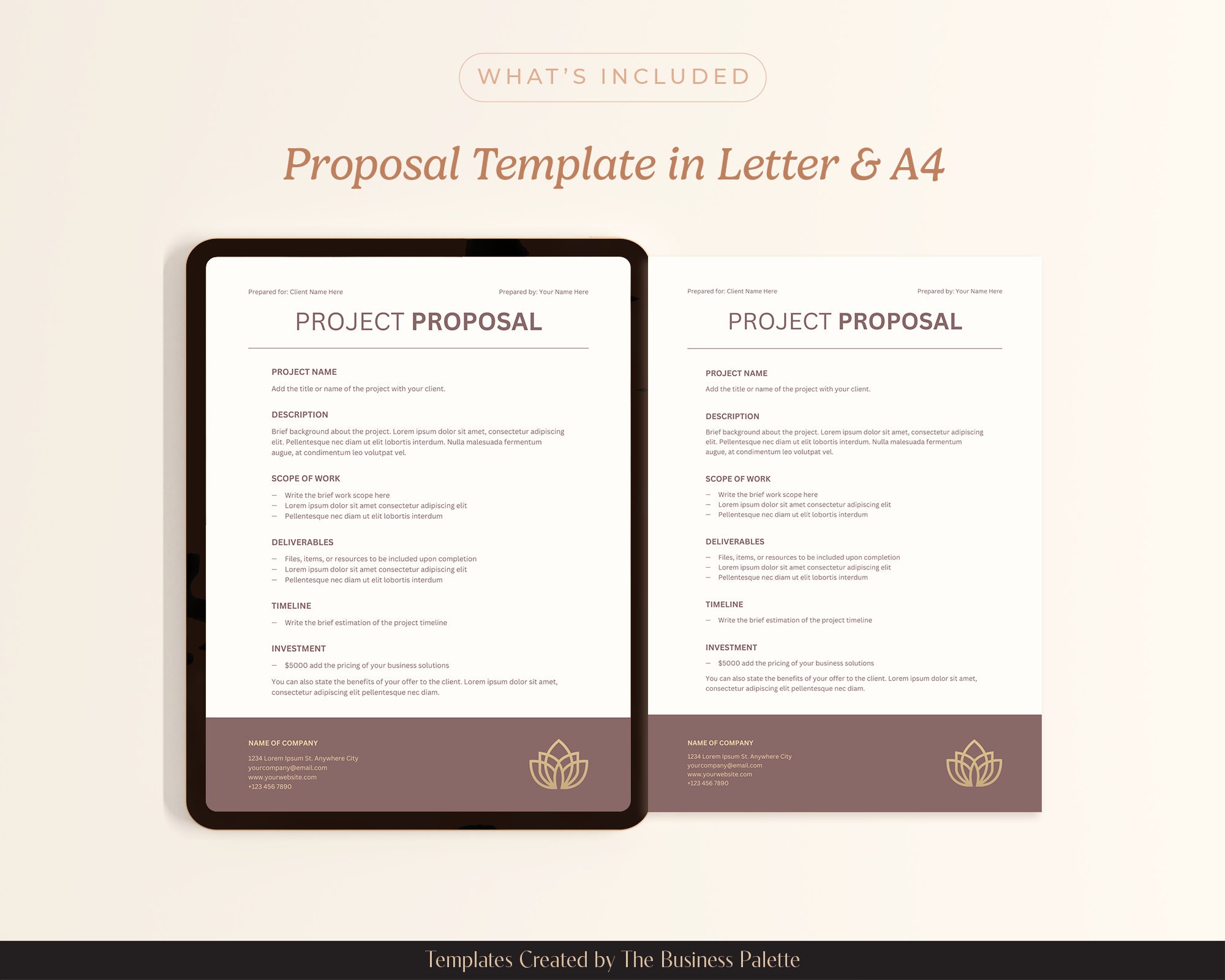 Project Proposal | Customizable in Canva | Letter & A4 Sizes ...
