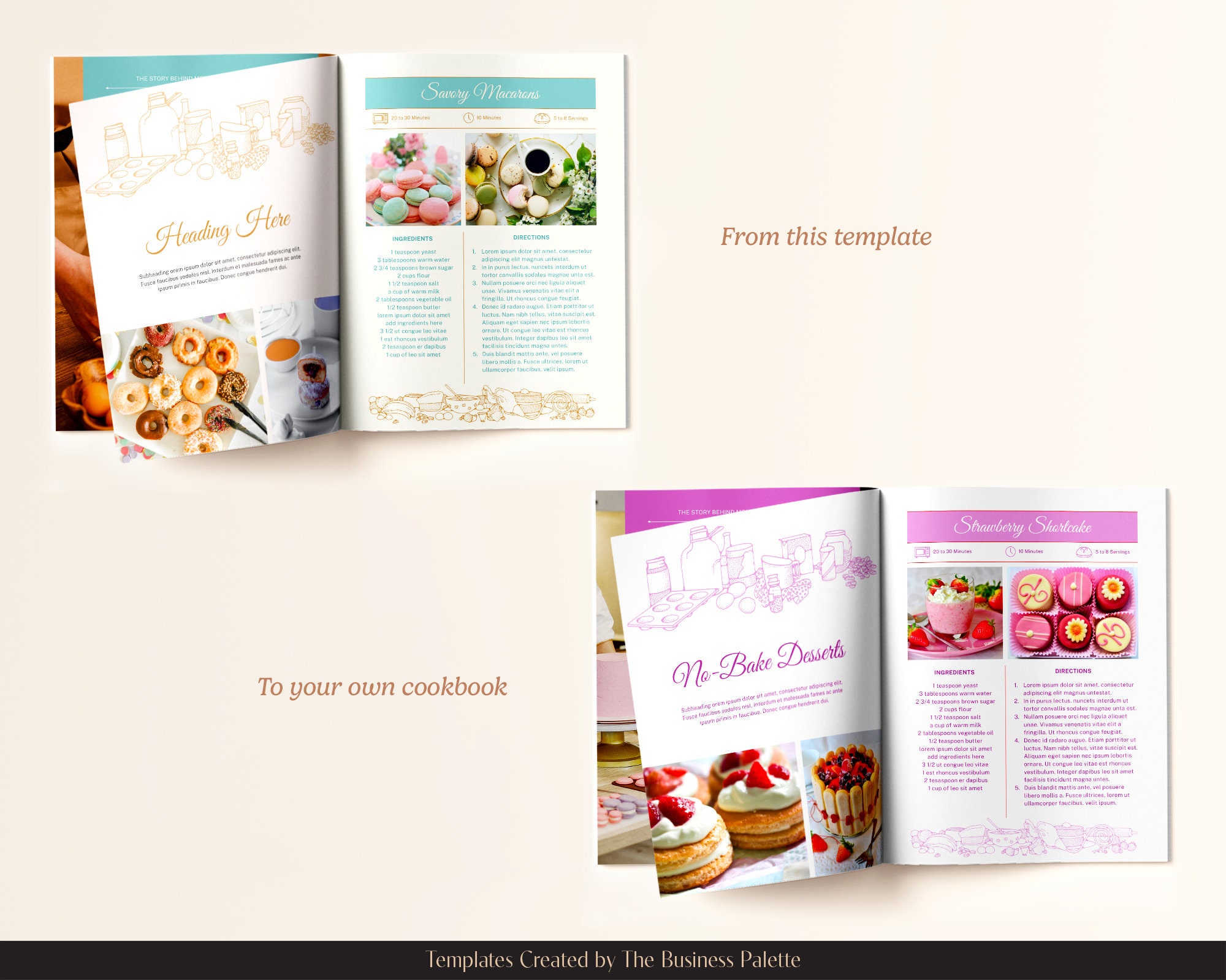 Baking Cookbook Creator | Customizable in Canva | 42 Pages Template ...