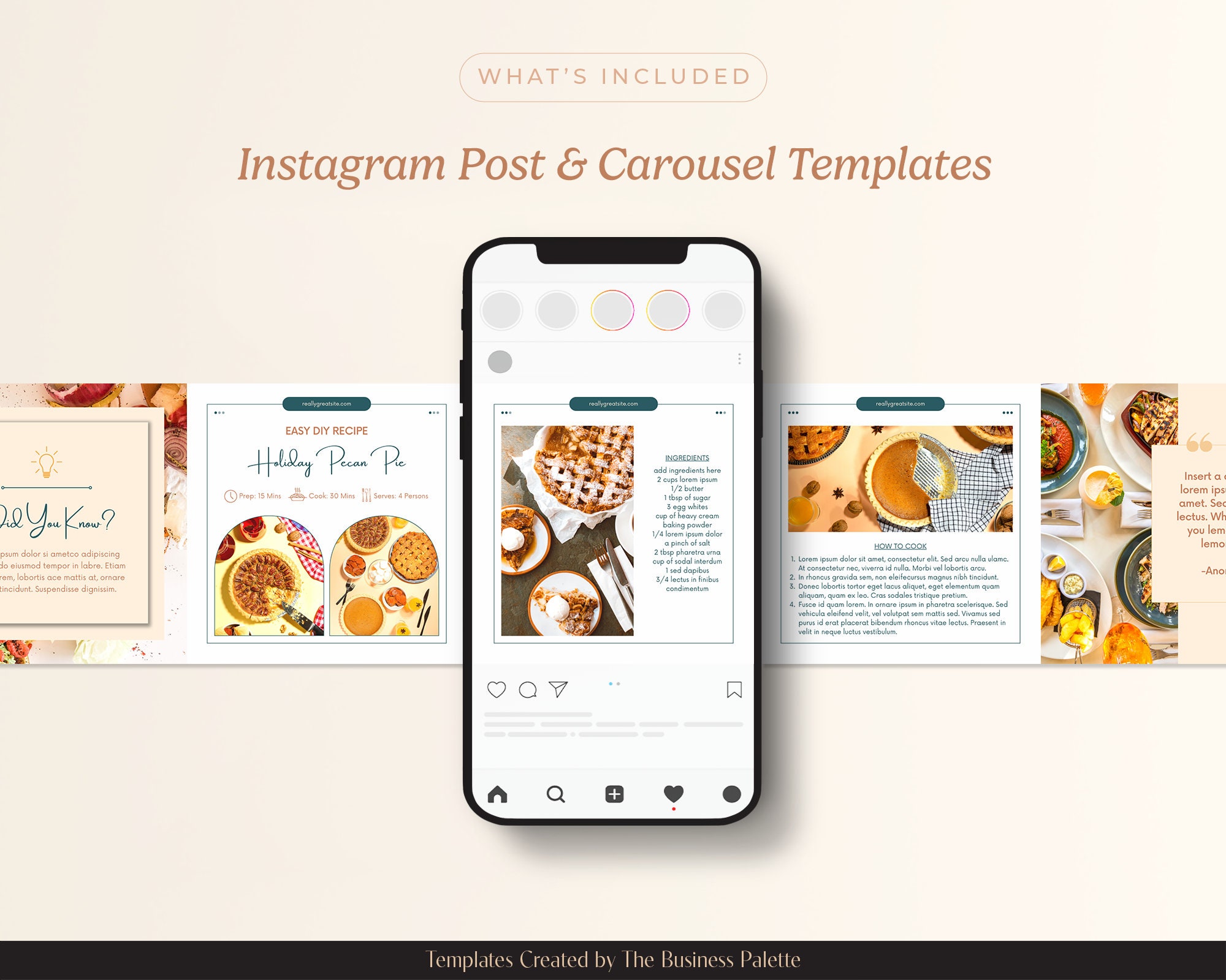 45 Food Templates | Instagram Posts & Stories | Customizable in Canva ...