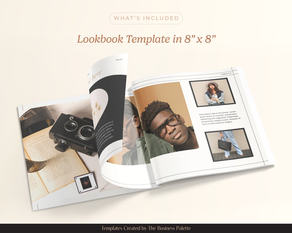 Fashion Lookbook Catalogue Square Multipurpose Magazine Customizable in ...