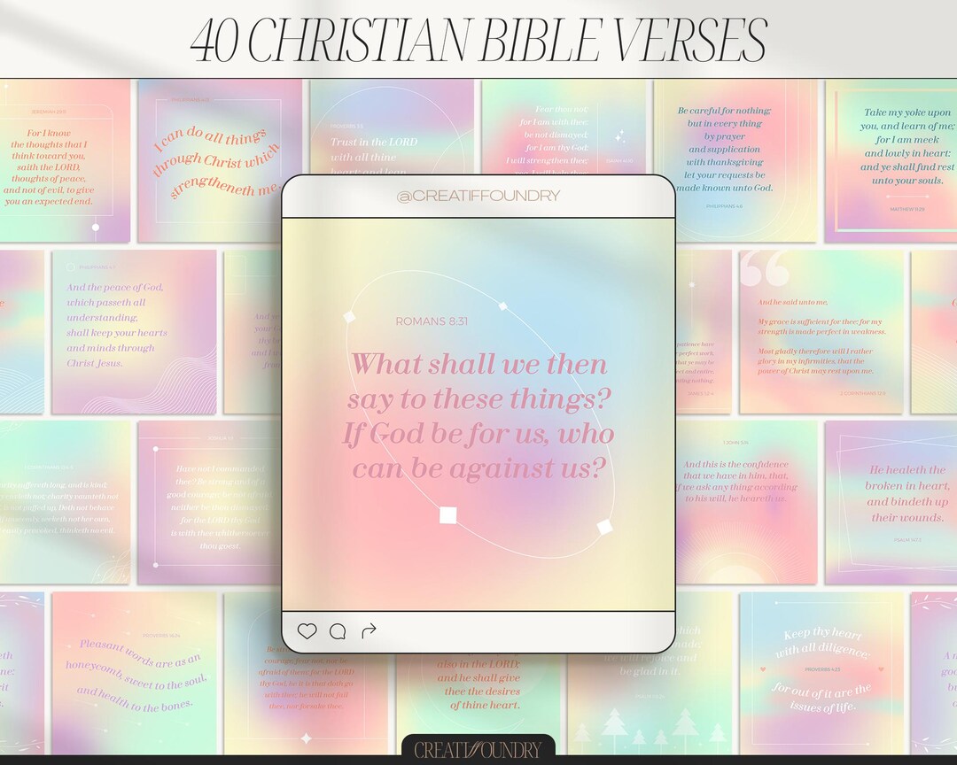 Christian Bible Verses Instagram Posts | KJV Scriptures | 40 Ready-to ...